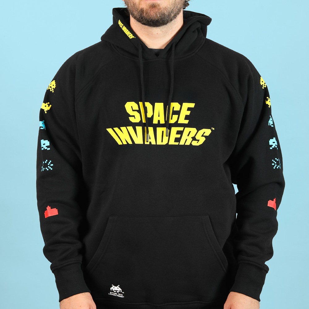 Buy Space Invaders Logo Hoodie - Black - MyDeal Australia