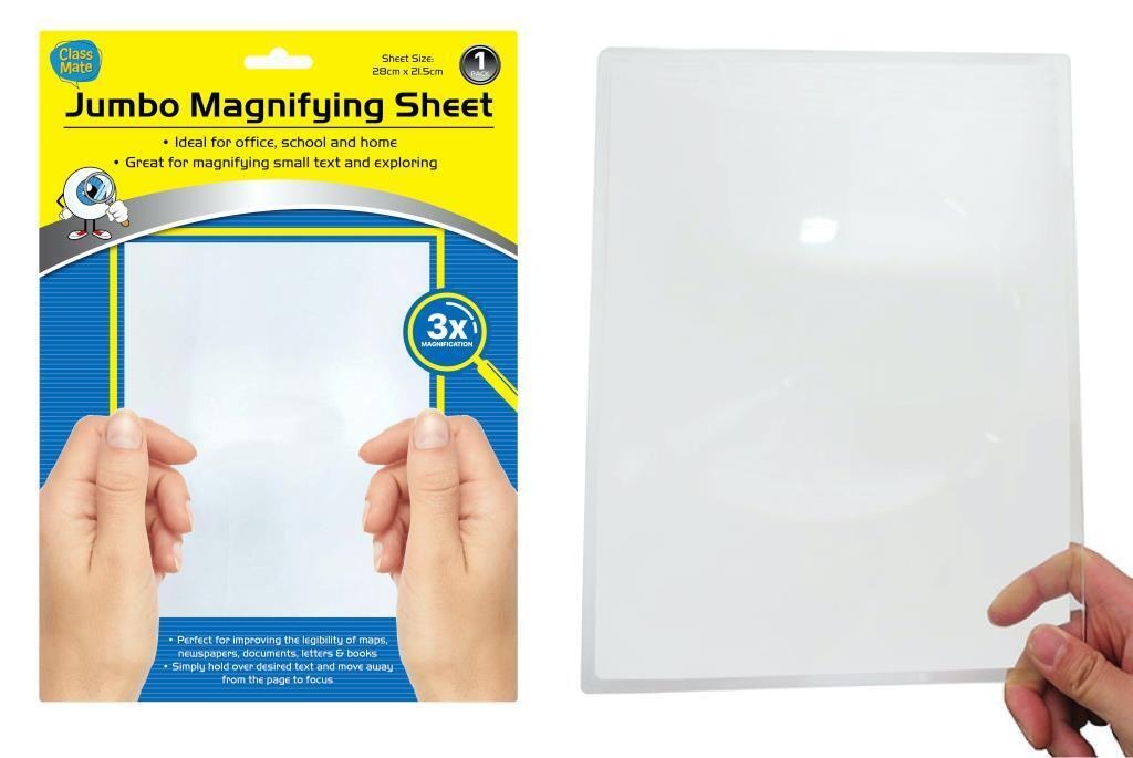 Buy Jumbo Magnifying Sheet A4 Full Page Reading Text Lens 3X ...