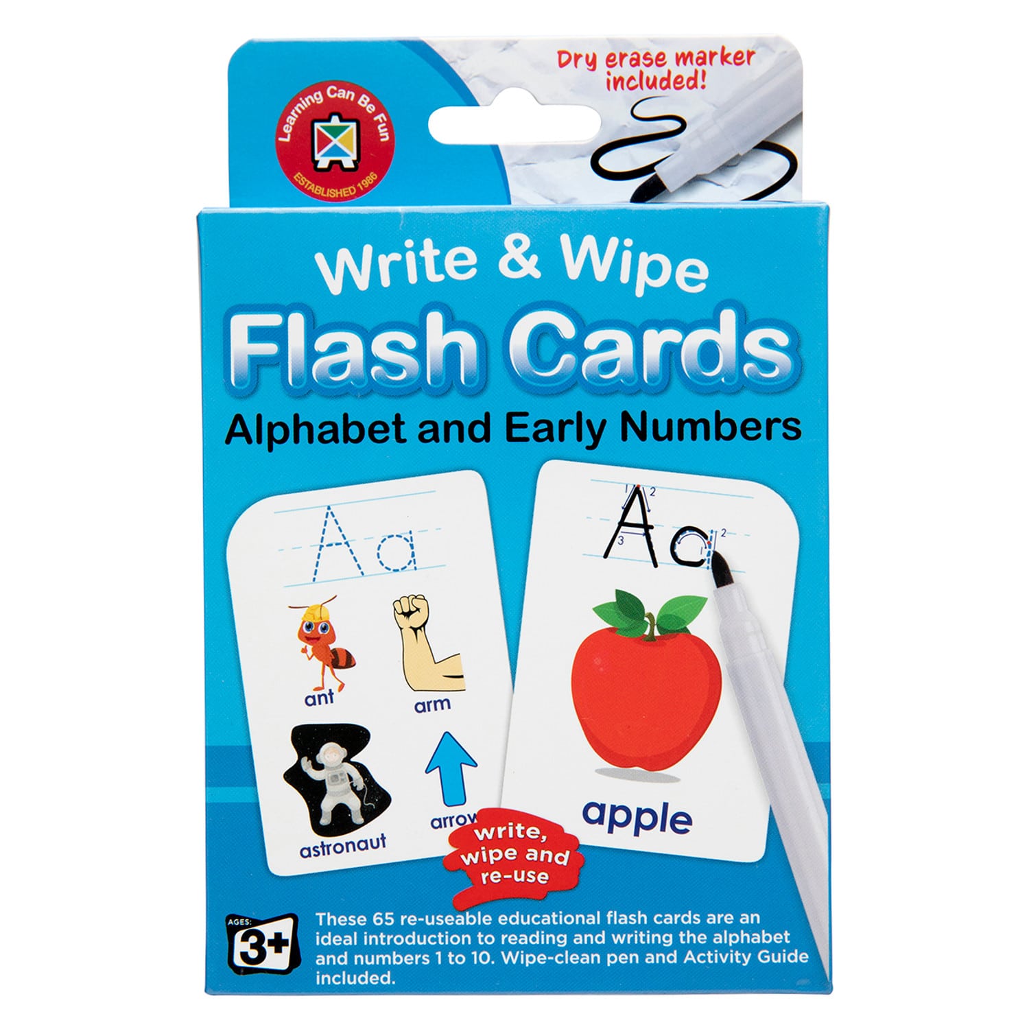 Buy Learning Can Be Fun - Write & Wipe Alphabet Flash Cards with Marker ...