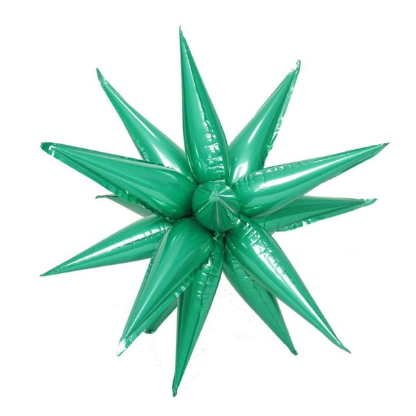 Buy 12-pointed 3D Green Burst Star Foil Balloon - MyDeal Australia