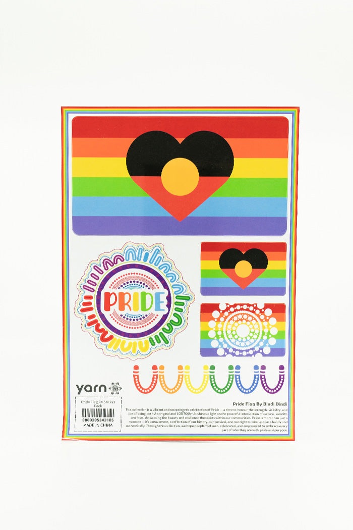 Buy Pride Flag A4 Sticker Pack - Pride Worn Proudly - MyDeal Australia