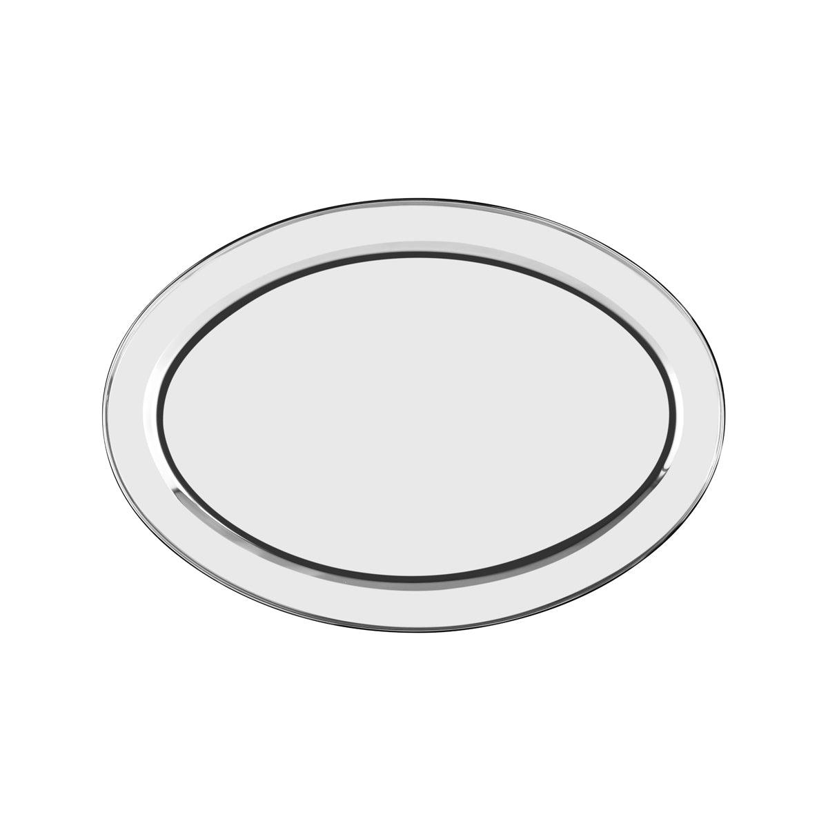 Buy Chef Inox Oval Platter Rolled Edge Stainless Steel 500x395mm ...