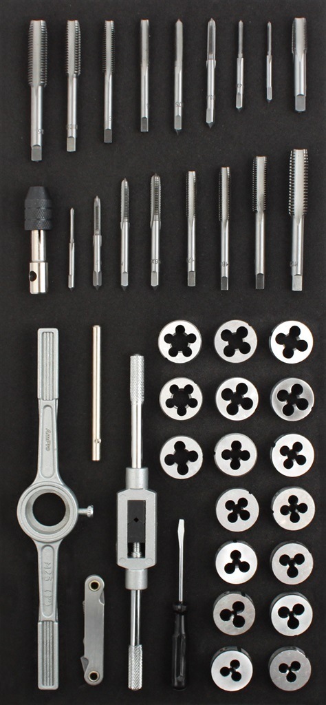 Buy Ampro Tap and Die Set Imperial 39 Piece TS45922 - MyDeal Australia