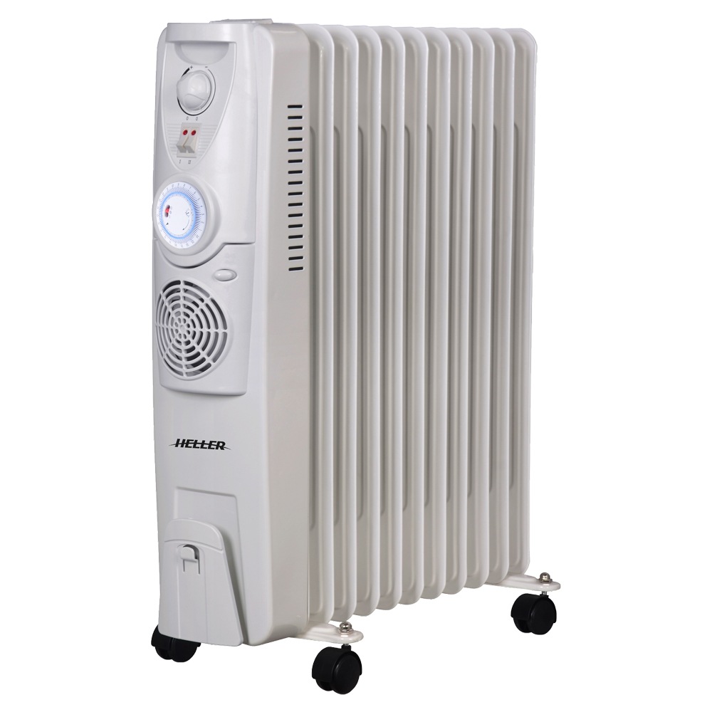 Buy Heller Oil Heater 2400W 11 Fin With Fan 24 Hour Timer Thermostat ...