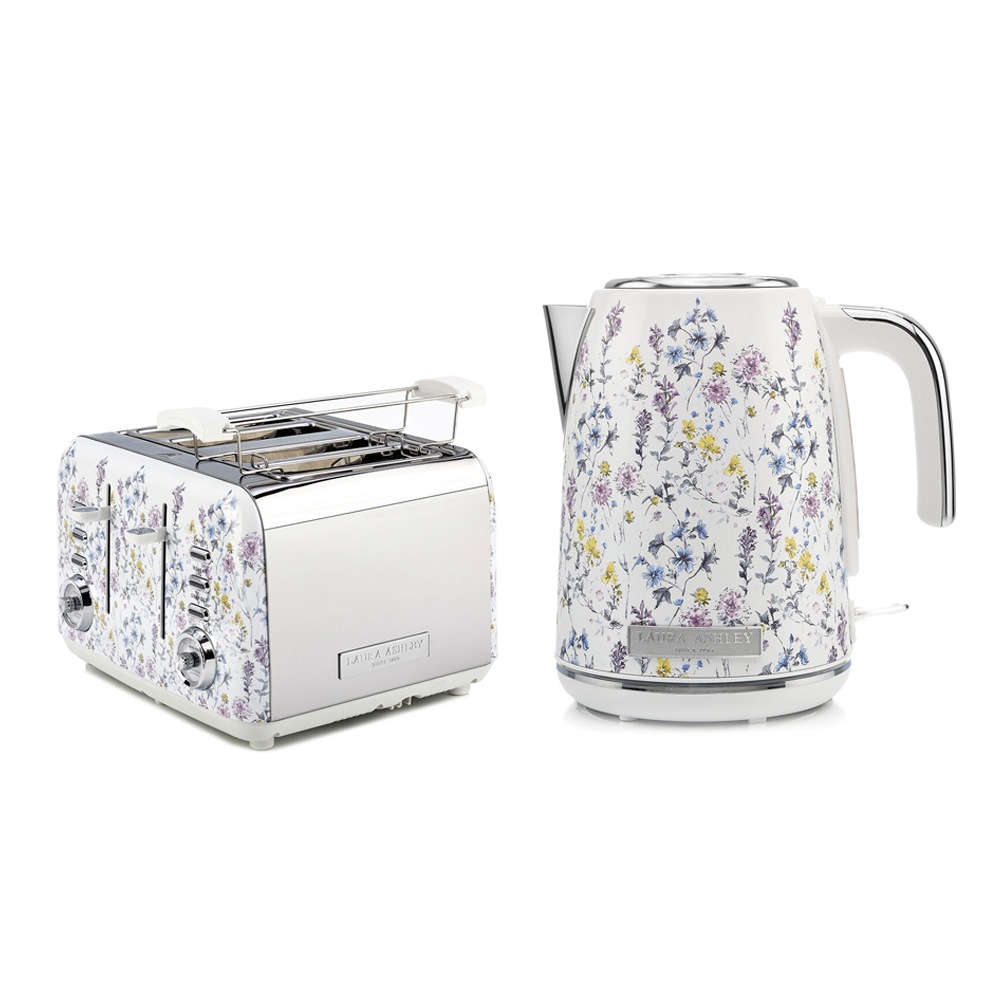 Buy Laura Ashley 1.7L Jug Kettle and 4 Slice Toaster Combo Wild Meadow ...