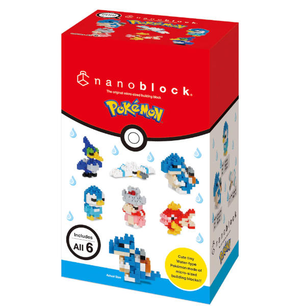 Buy Nanoblock Pokemon Water Type Blind Bag (Box of 6) - MyDeal Australia