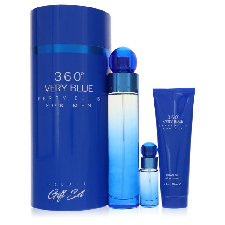 Buy Perry Ellis 360 Very Blue Gift Set -- 100 ml Eau De Toilette Spray ...