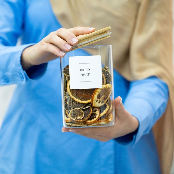 Buy Square Glass Jar with Bamboo Lid – 1100ml Pantry Storage - MyDeal ...